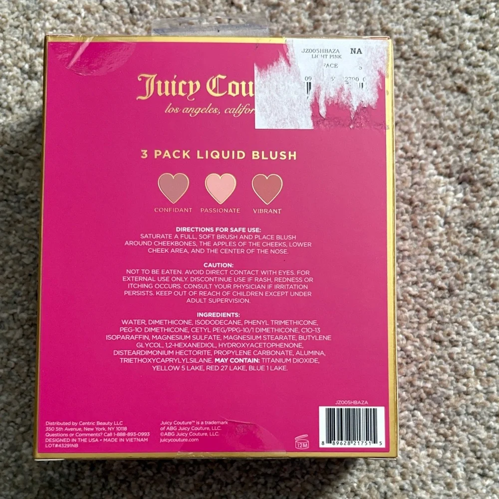 Juicy Couture | Makeup | Juicy Couture 3pack Liquid Blush Pink And Gold ...